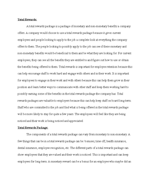 HRM 200 Project Two - Project Two Tracy Anderson Southern New Hampshire ...