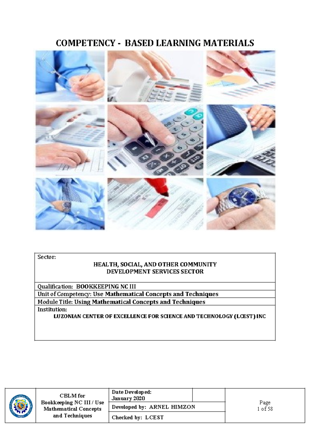 Pdfcoffee - Use Mathematical Technique - COMPETENCY - BASED LEARNING ...