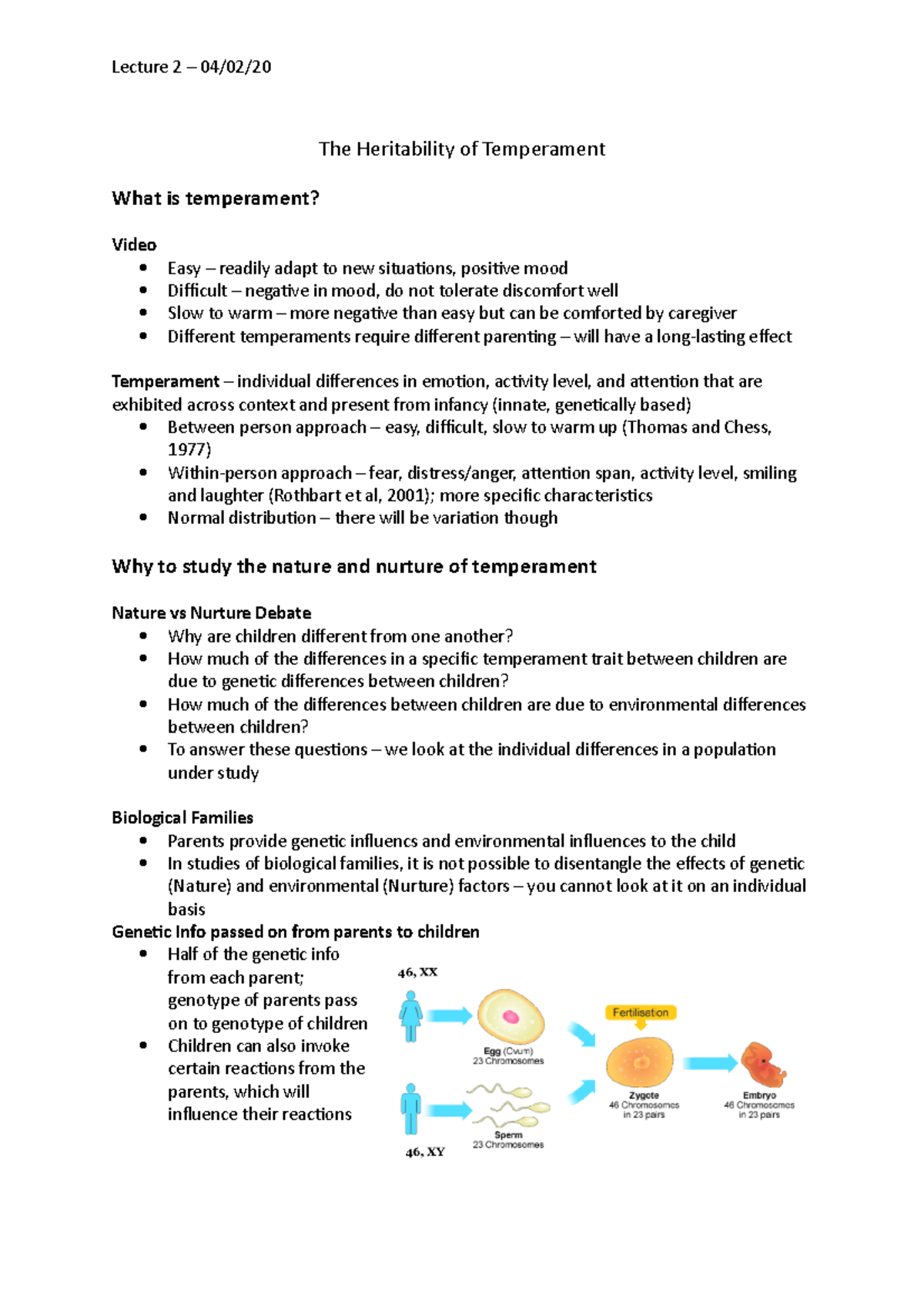 An introduction to nature and nurture - The Heritability of Temperament ...