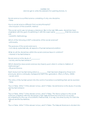 DISS Putcha - Lecture notes 2 - HUMSS G Choose the word AGREE if the ...