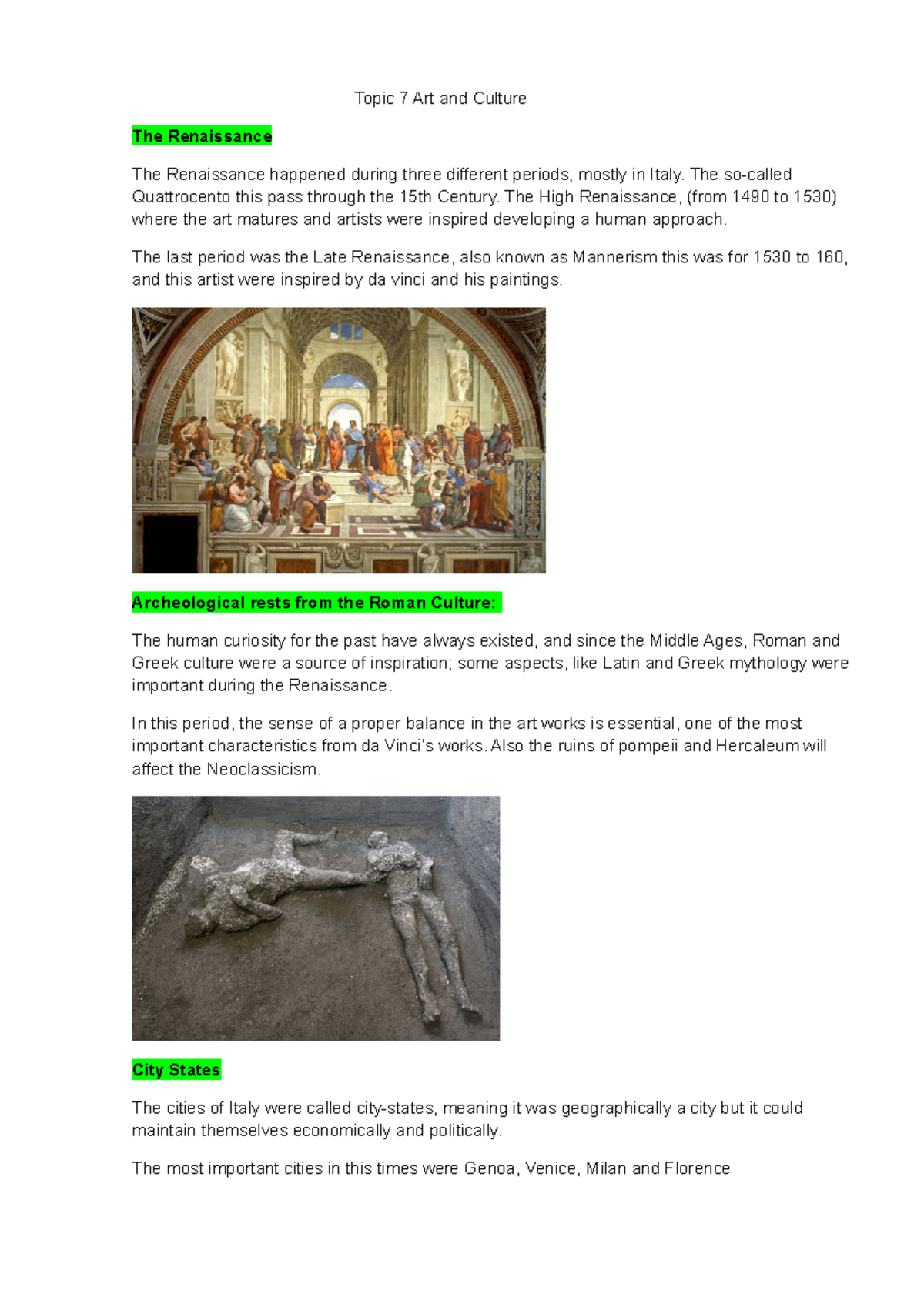 Topic 7 Art and Culture - ........................... - Topic 7 Art and ...