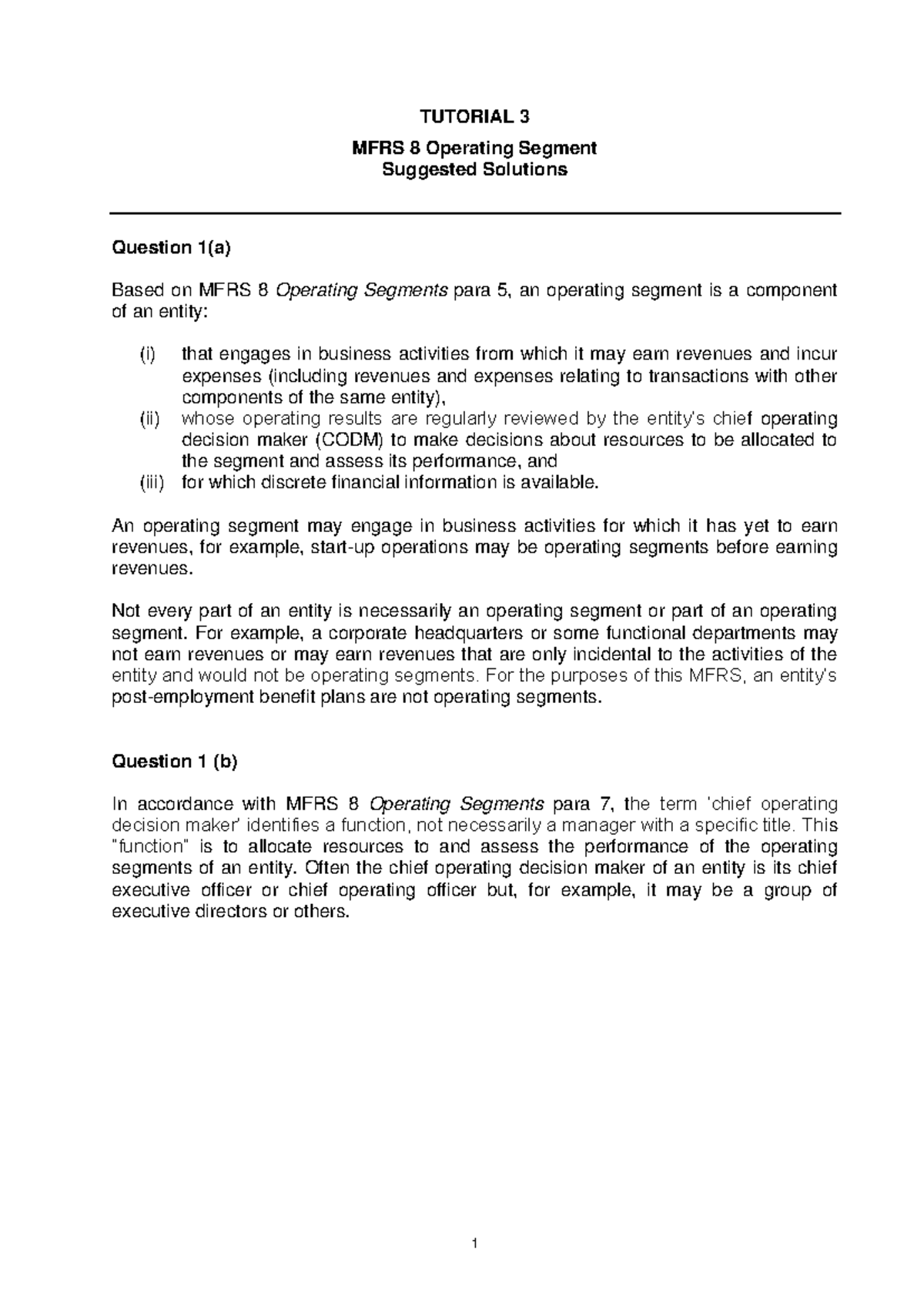 UKAF4034-ACR-Tutorial 3-A (Op Segments) - TUTORIAL 3 MFRS 8 Operating Segment Suggested ...