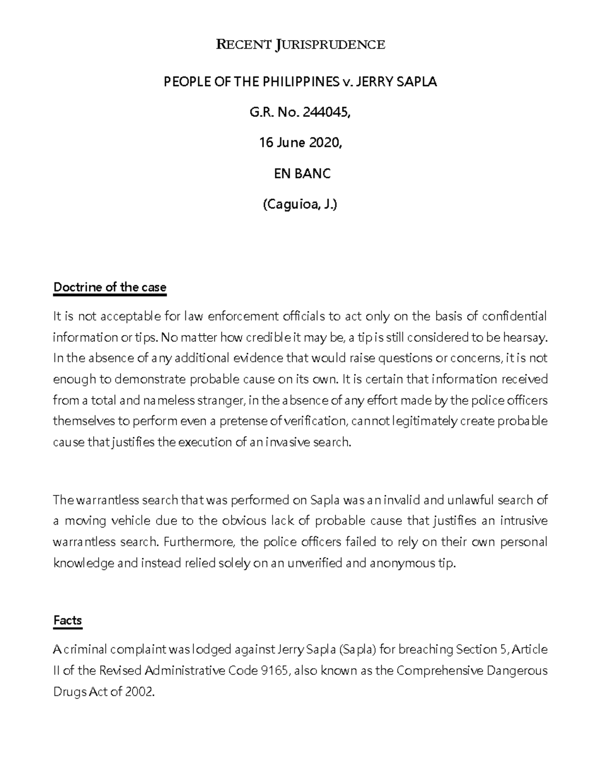 Obligations and Contracts Case digest 34 - PEOPLE OF THE PHILIPPINES v ...