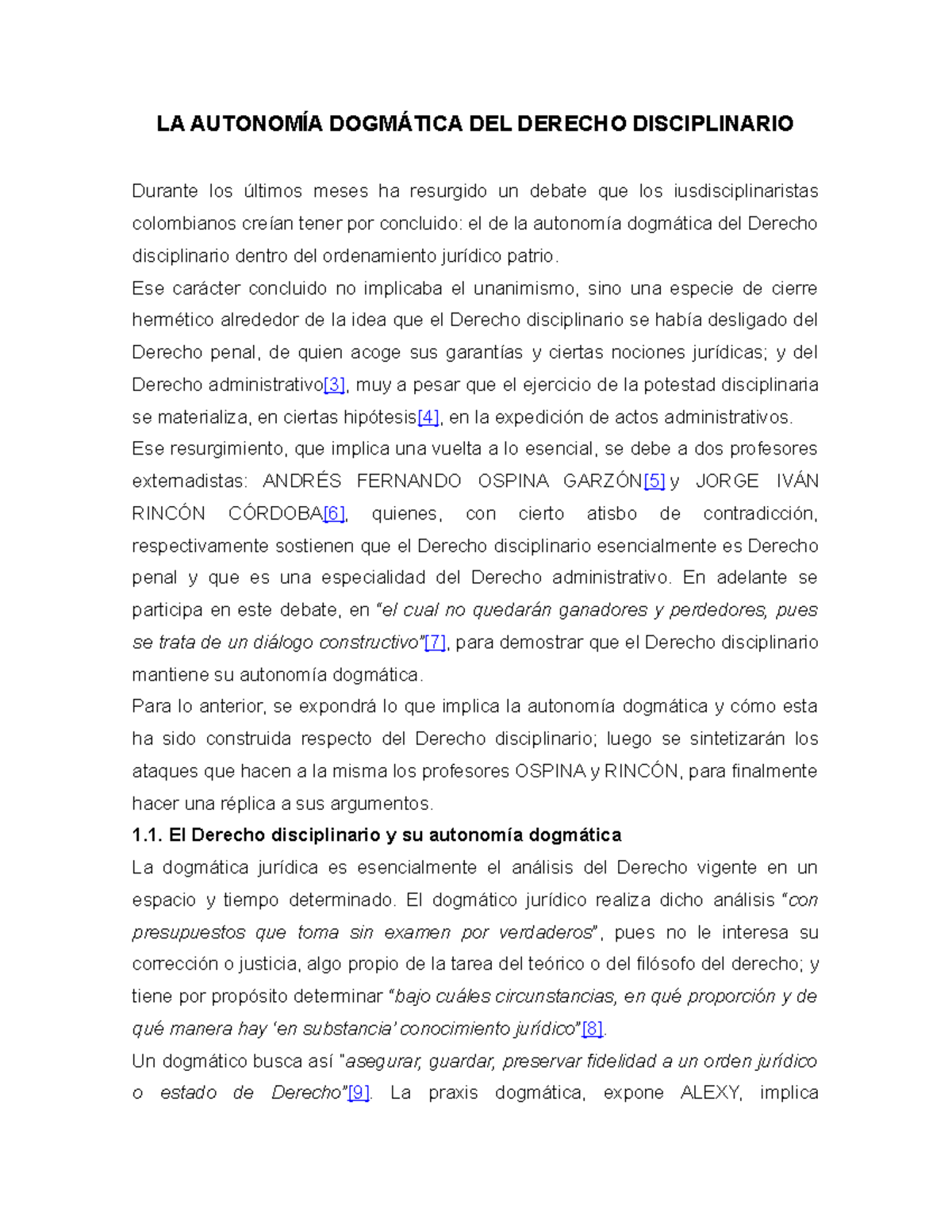 LA Autonomía Dogmática DEL Derecho Disciplinario - LA AUTONOMÍA ...