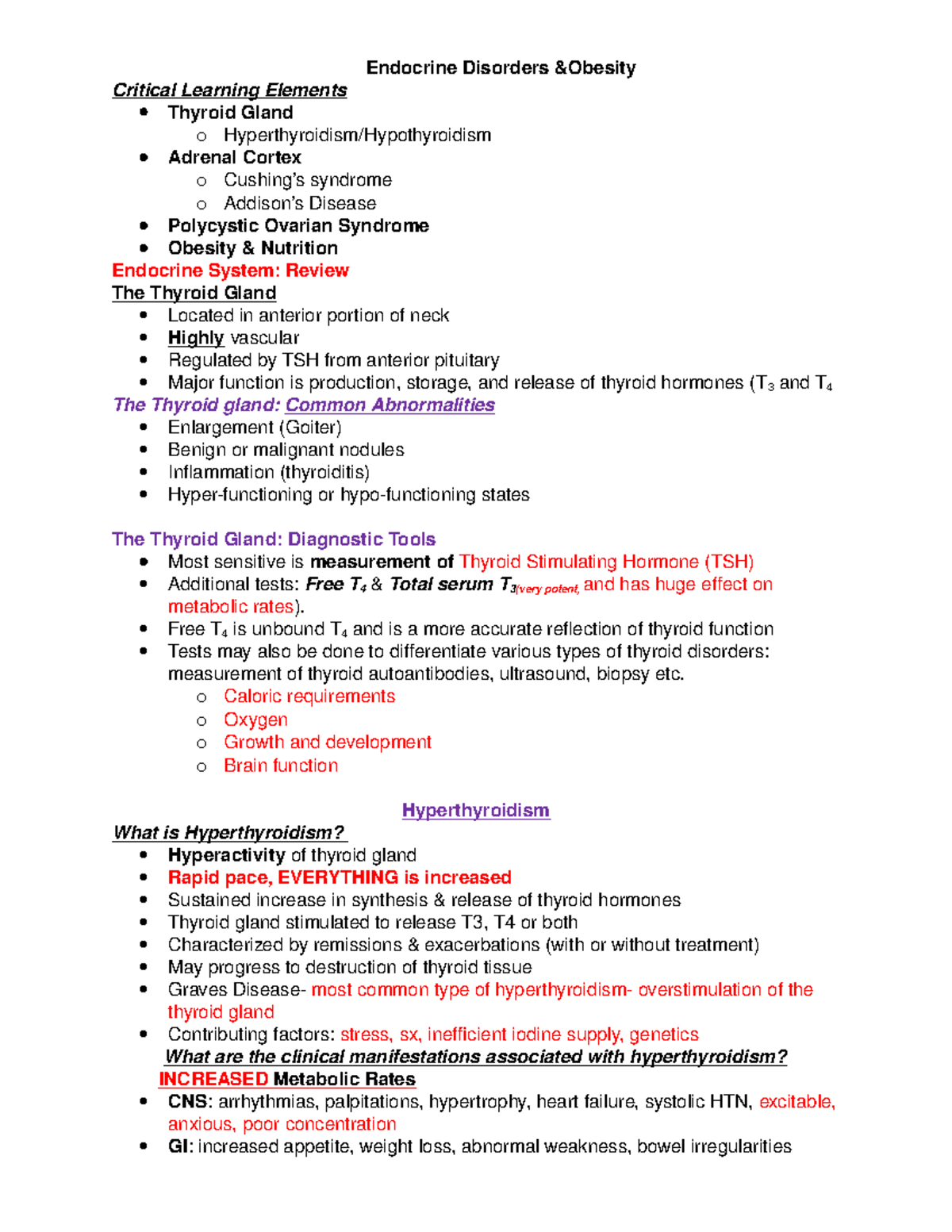 Unit 10-Endocrine Disorders (204) - Endocrine Disorders &Obesity ...