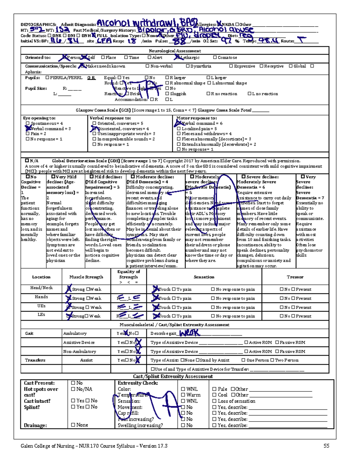 Clinical packet last - DEMOGRAPHICS: Admit Diagnosis: - Studocu