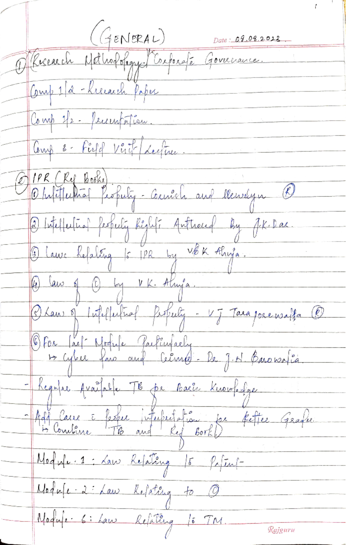 RM Notes - Study material for academic studies - (GENERAL) Date : 08.08 ...