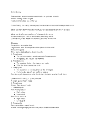 Micro theory asymmetric information notes - Asymmetric information The ...