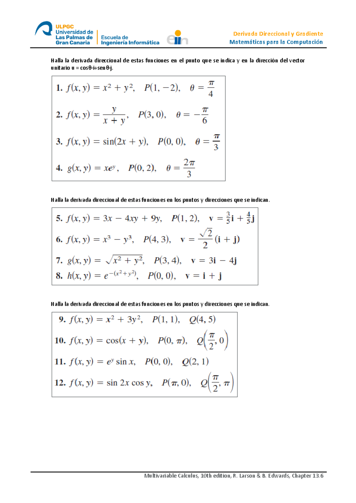 2.5 Derivada Direccional y Gradiente - Matemáticas para la Computación ...