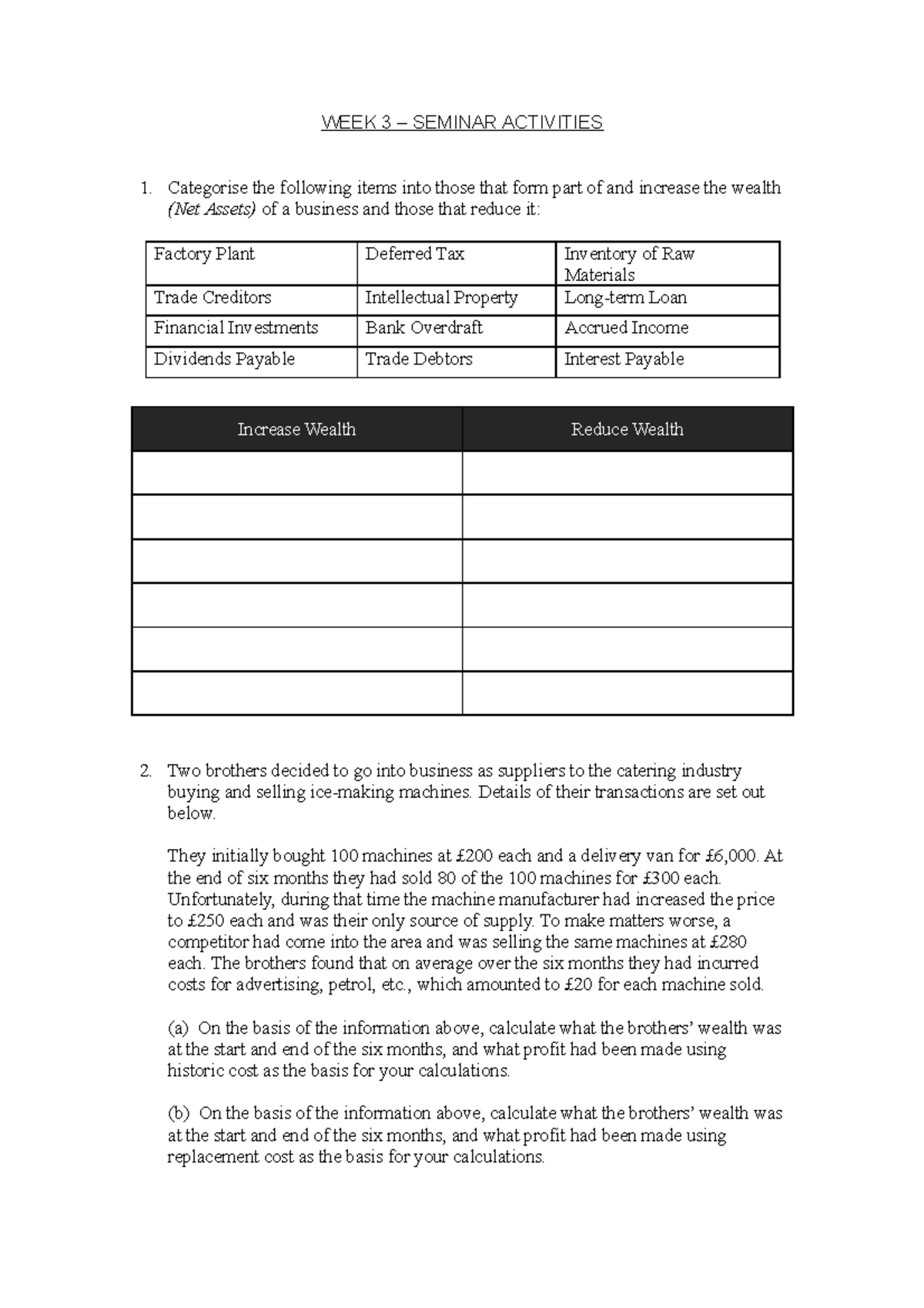 WEEK 3 – Seminar Activities - FA164 - WEEK 3 – SEMINAR ACTIVITIES ...