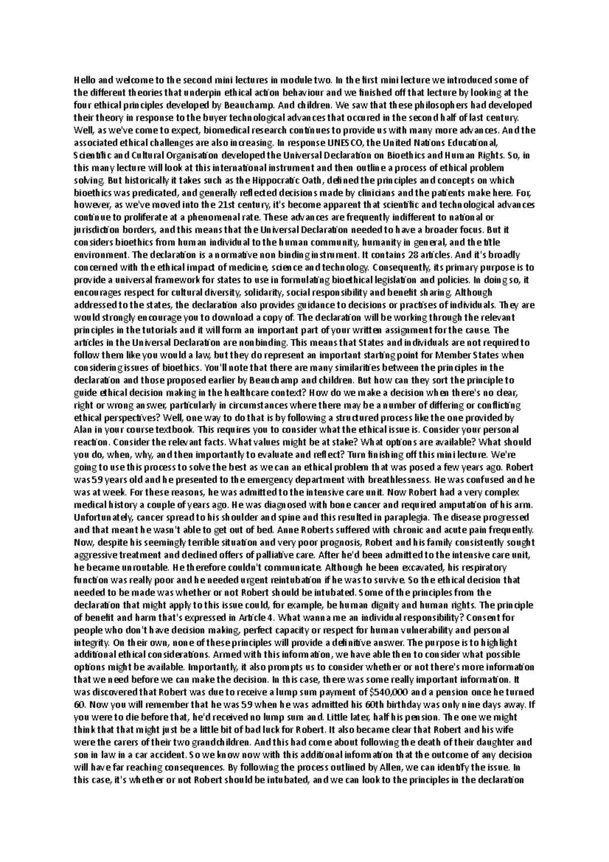 Transcript of 2805NRS - Topic 2.2 video - Hello and welcome to the ...