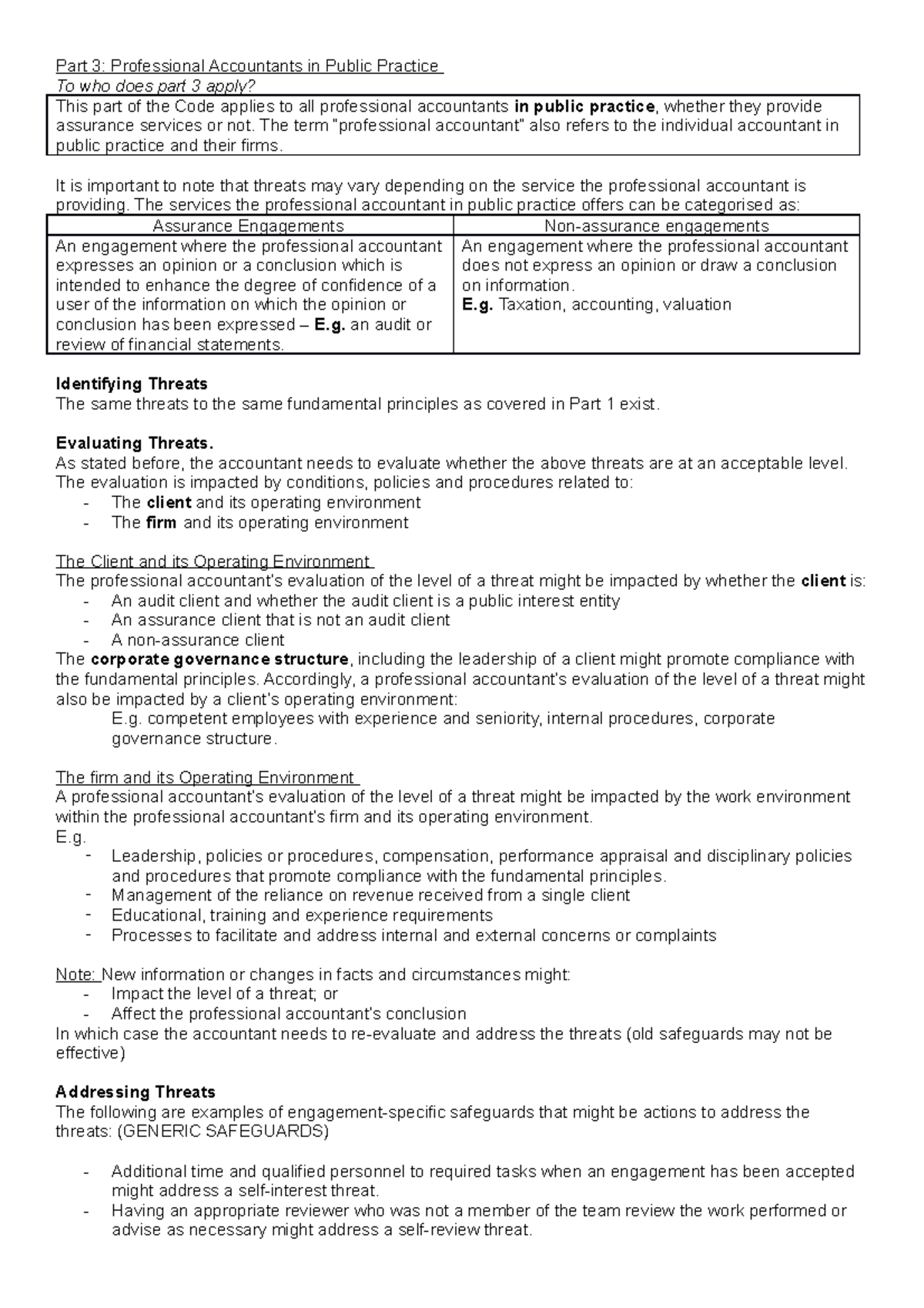 Saica Code part4 Complete - Part 3: Professional Accountants in Public ...