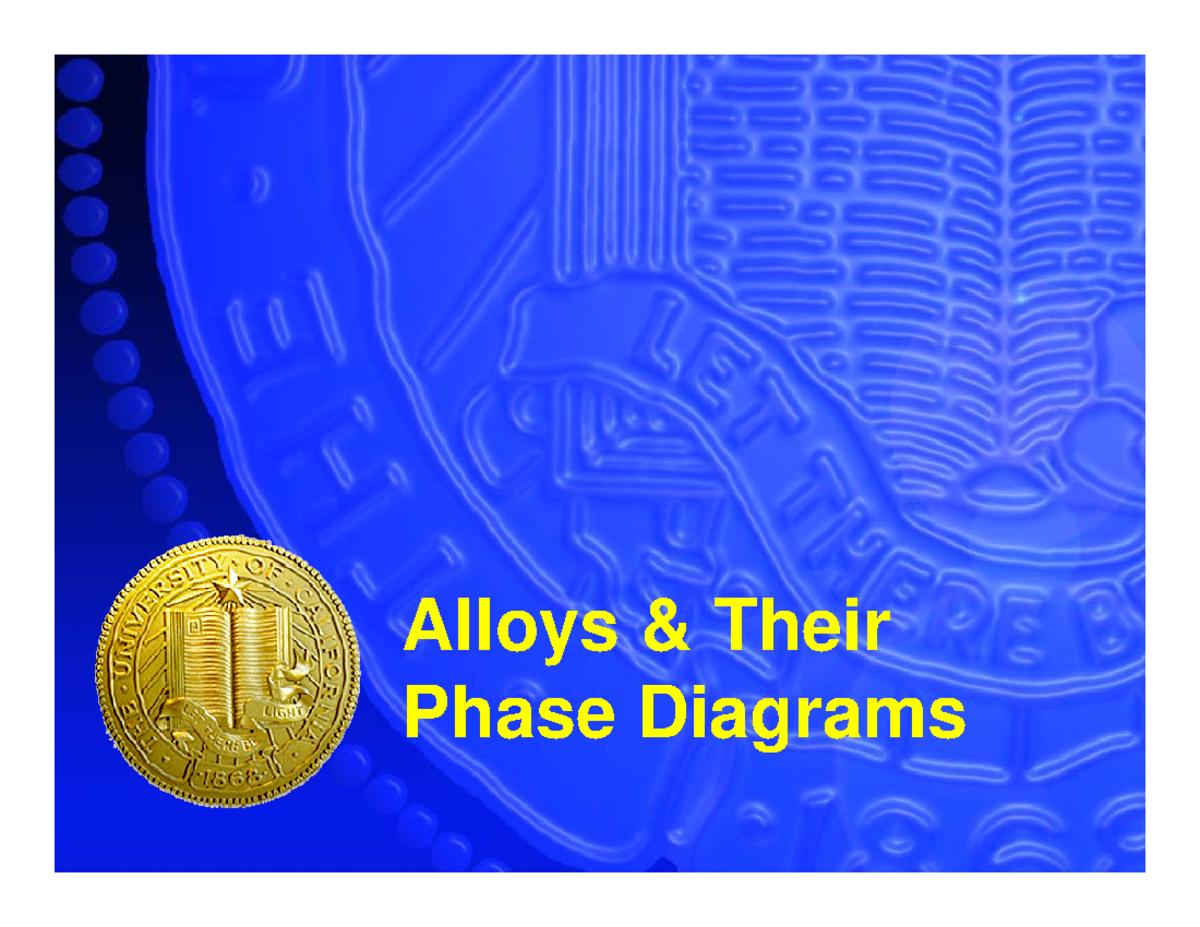J Alloy Phase Diagrams How To Use Phase Diagrams And The Lev