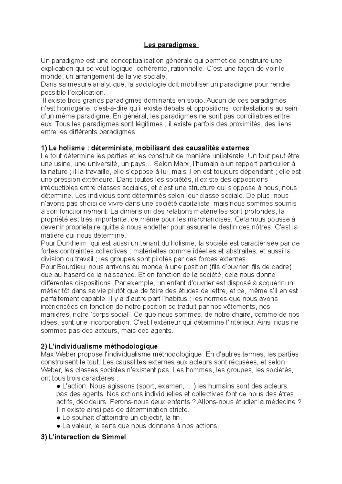 Les paradigmes - Le s paradigmes Un paradigme est une conceptualisation générale qui permet de ...