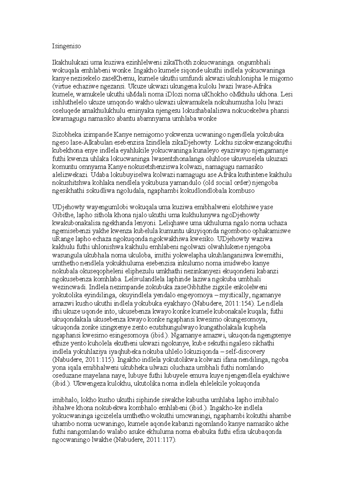 AFC1501 assignment 2 - Isingeniso Ikakhulukazi uma kuziwa ezinhlelweni ...