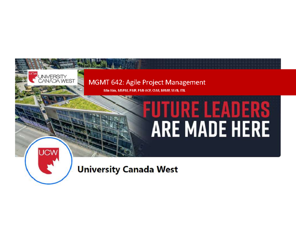 MGMT 642 Week 2 - Student - ####### MGMT 642: Agile Project Management ...