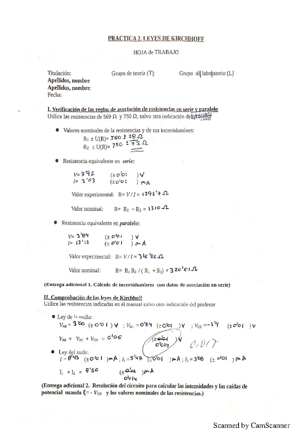 Física - Práctica 2 Resuelta - Fundamentos Físicos de la Informática - Scanned by CamScanner ...