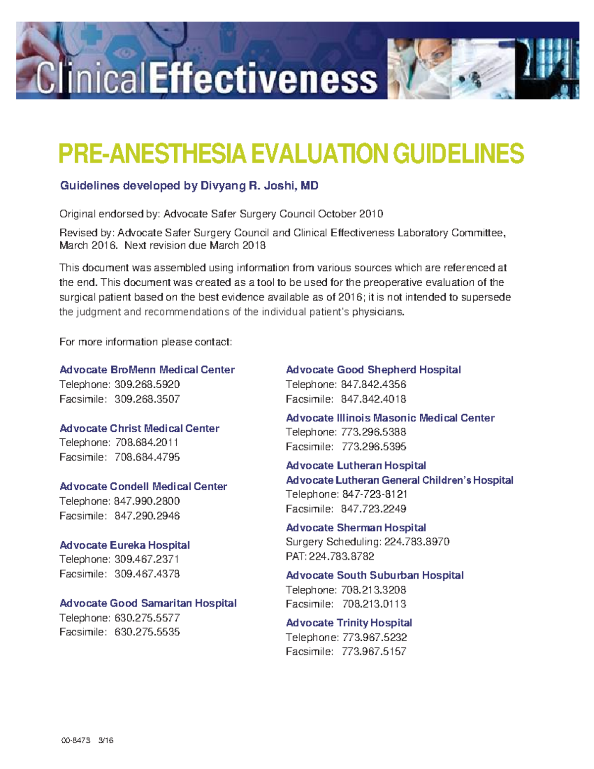 008473 pre-anesthesia-evaluation-guidelines v7 160425 - PRE-ANESTHESIA ...