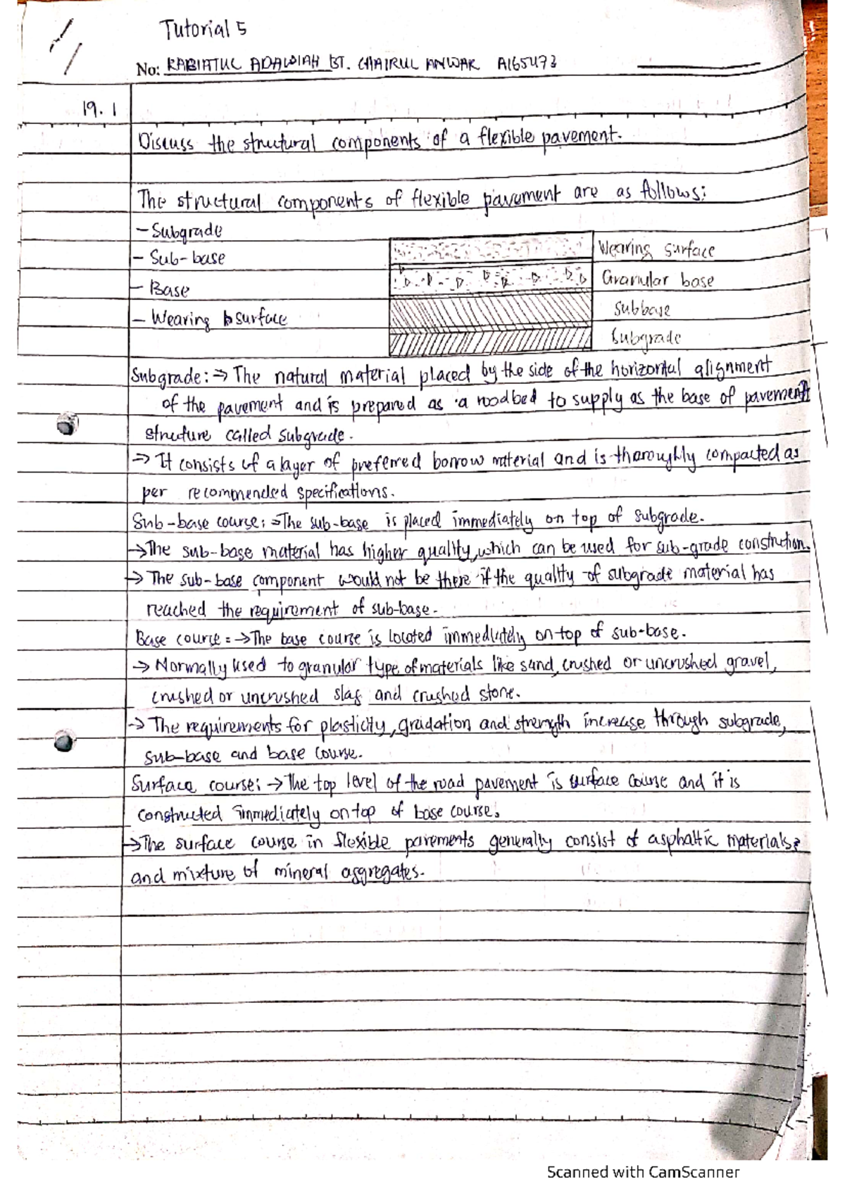 Tutorial 5 2019 2020 Civil Engineering Studocu