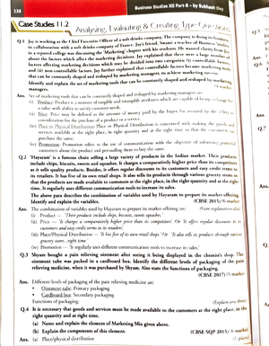 Subhash Dey's Business Studies-XII Textbooks 2022-23 Edition Sample ...