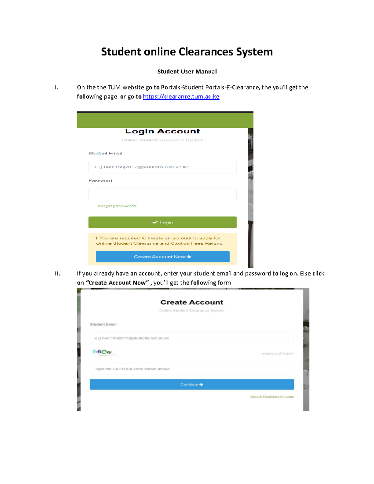 Student Clearance Manual - Student online Clearances System Student ...