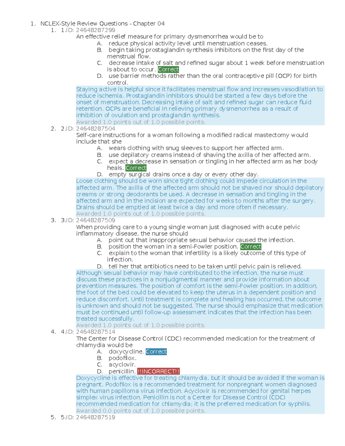 Cmiii Evolve Quiz 3 (Chs 4-5 29-30) Questions - NCLEX-Style Review ...