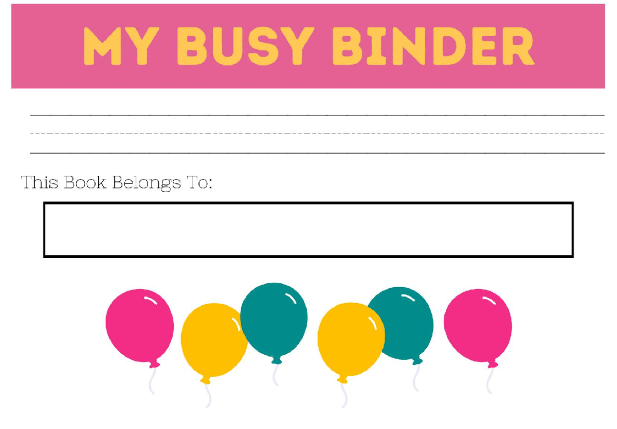 Ultimate Busy Binder-compressed - MY BUSY BINDER This Book Belongs To: MY BUSY BINDER This Book ...