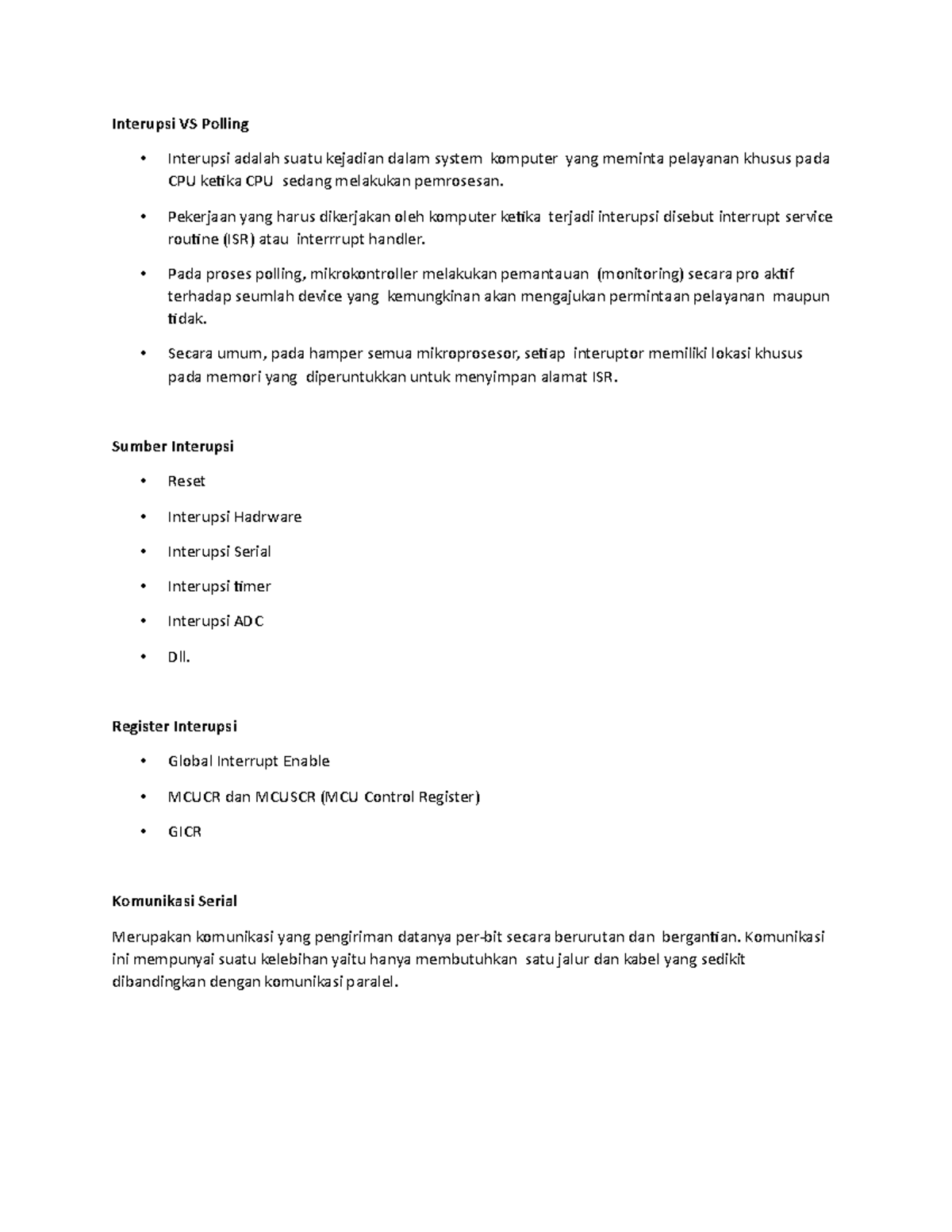 Interupsi VS Polling - Interupsi VS Polling Interupsi adalah suatu ...