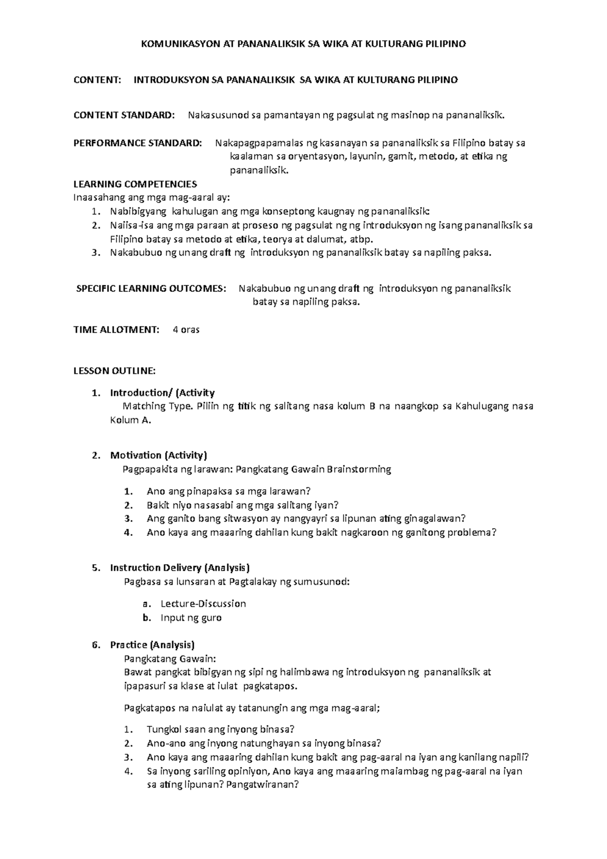 Introduksyon Sa Pananaliksik 1 - KOMUNIKASYON AT PANANALIKSIK SA WIKA ...