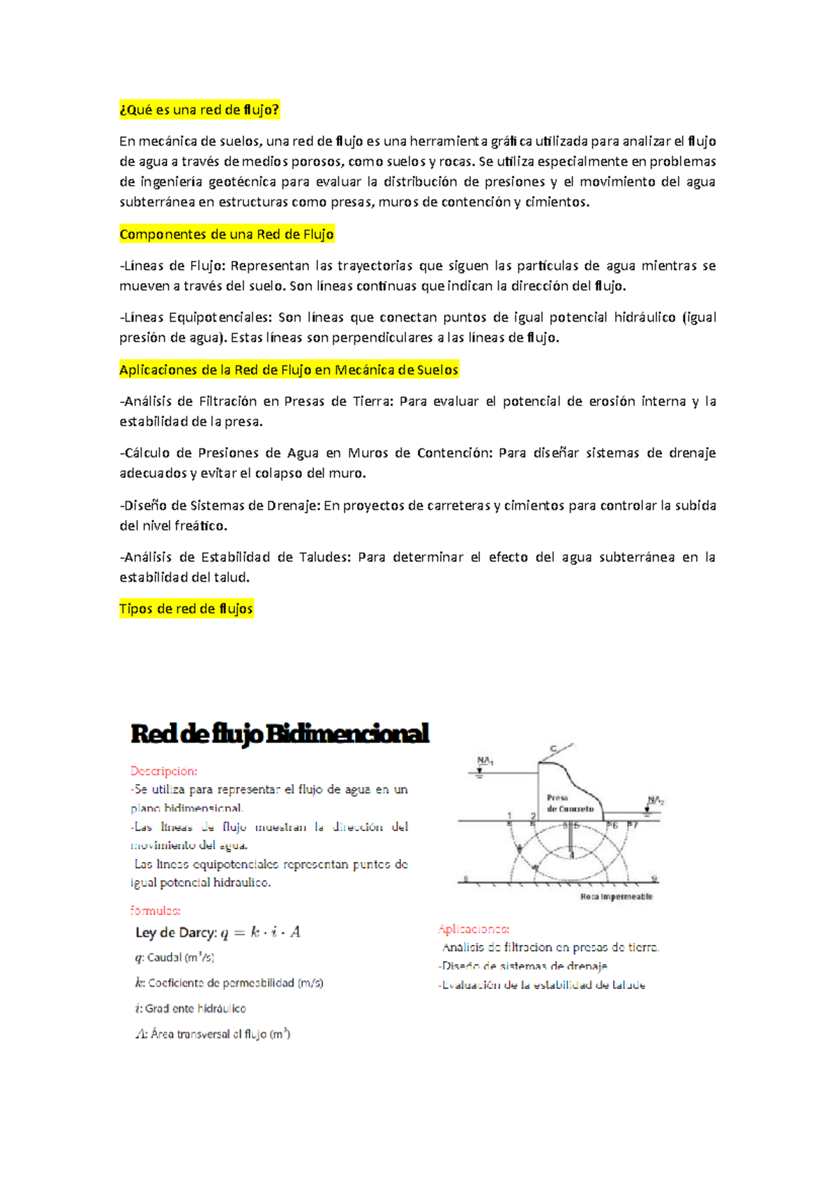 Guia para estudiar - ....... - ¿Qué es una red de flujo? En mecánica de ...