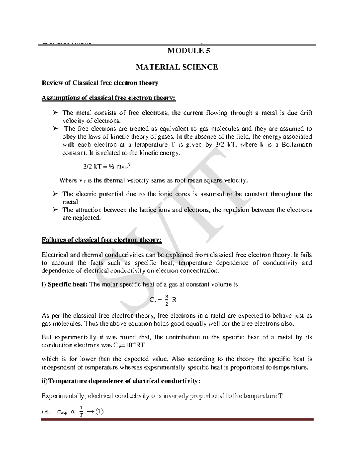 Engineering Physics Unit-5 - MODULE 5 MATERIAL SCIENCE Review of ...