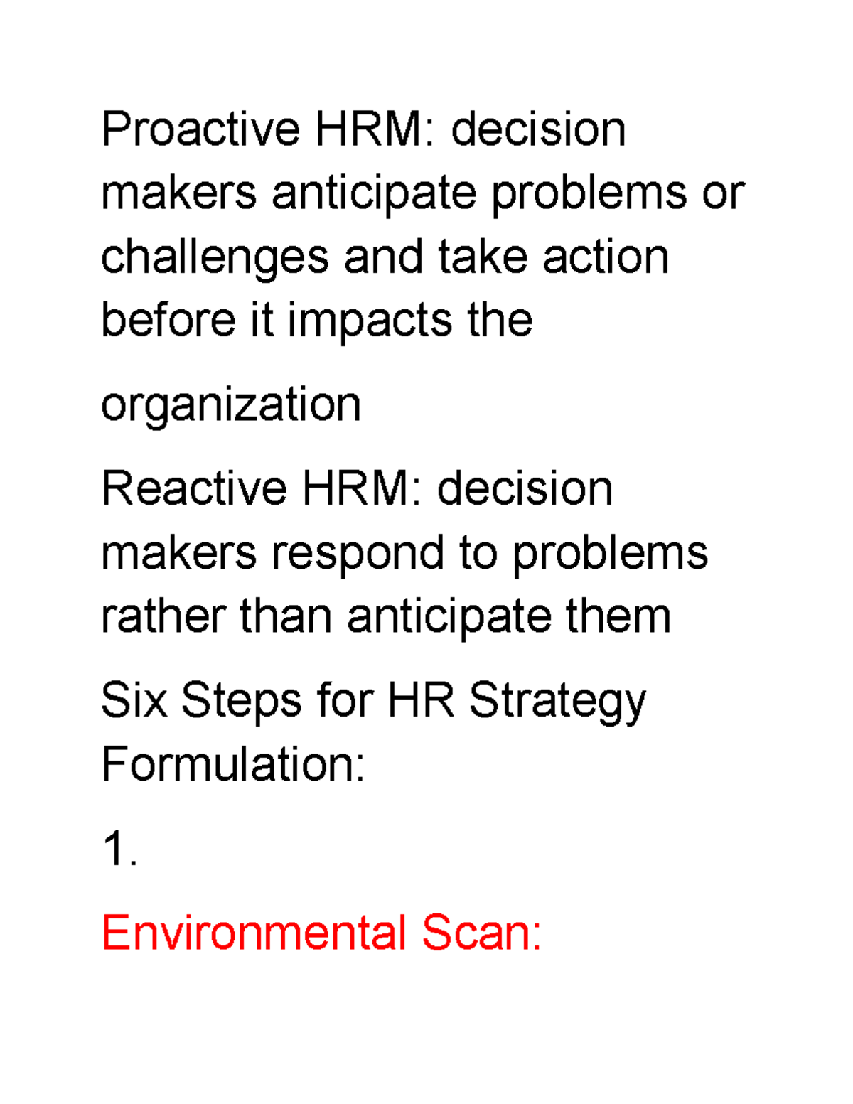 notes that contain content - Proactive HRM: decision makers anticipate ...