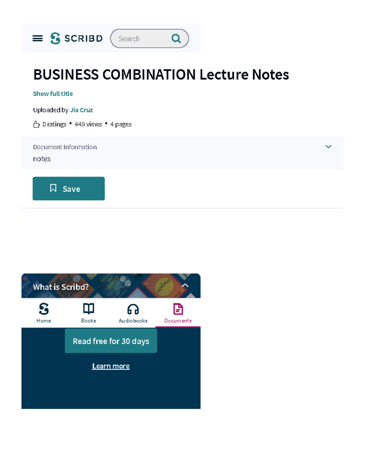 Business Combination Lecture Notes PDF Mergers And Acquisitions ...