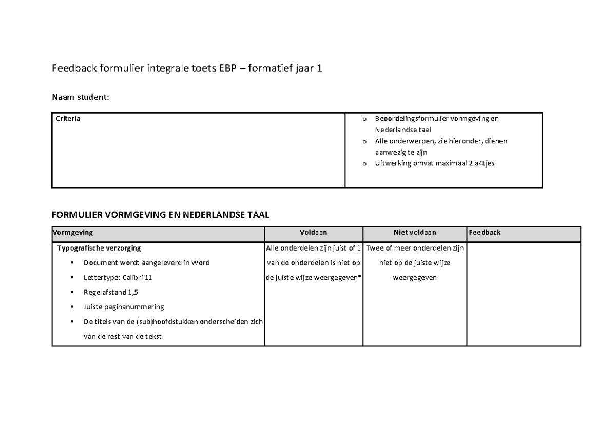 20 21 Feedback formulier integrale toets EBP 1 - Alfabetische volgorde ...