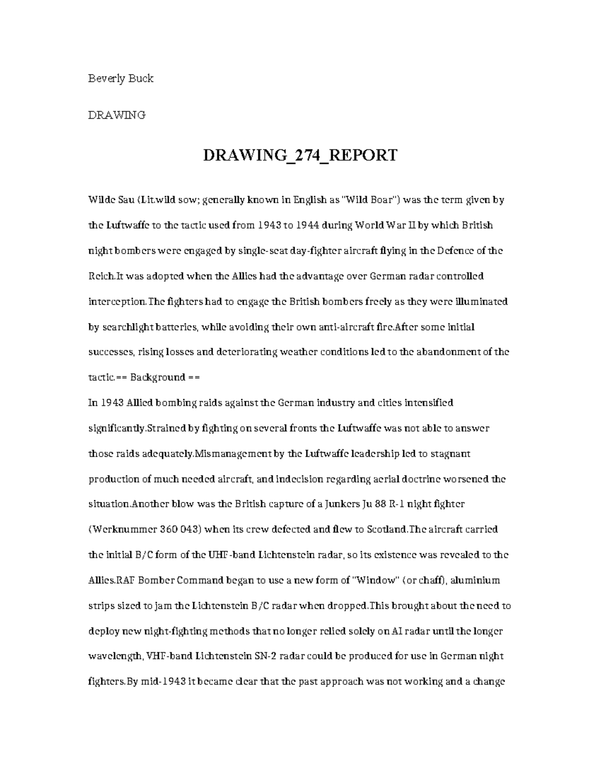 Drawing 274 Report - do is - Beverly Buck DRAWING DRAWING_274_REPORT ...