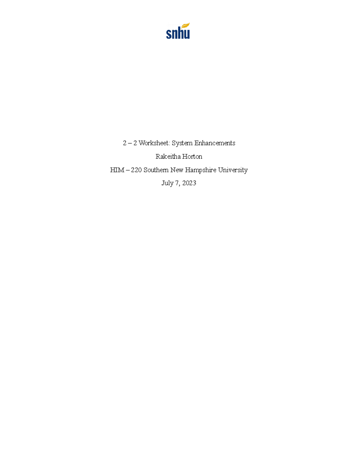 2-2 Worksheet System Enhancements - 2 – 2 Worksheet: System ...