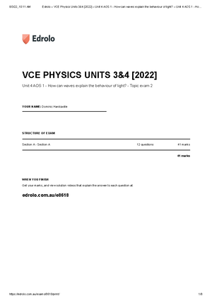 Unit 4 AOS1 Practice SAC - 2020 - VCE Business Management Unit 4 AOS 1 ...