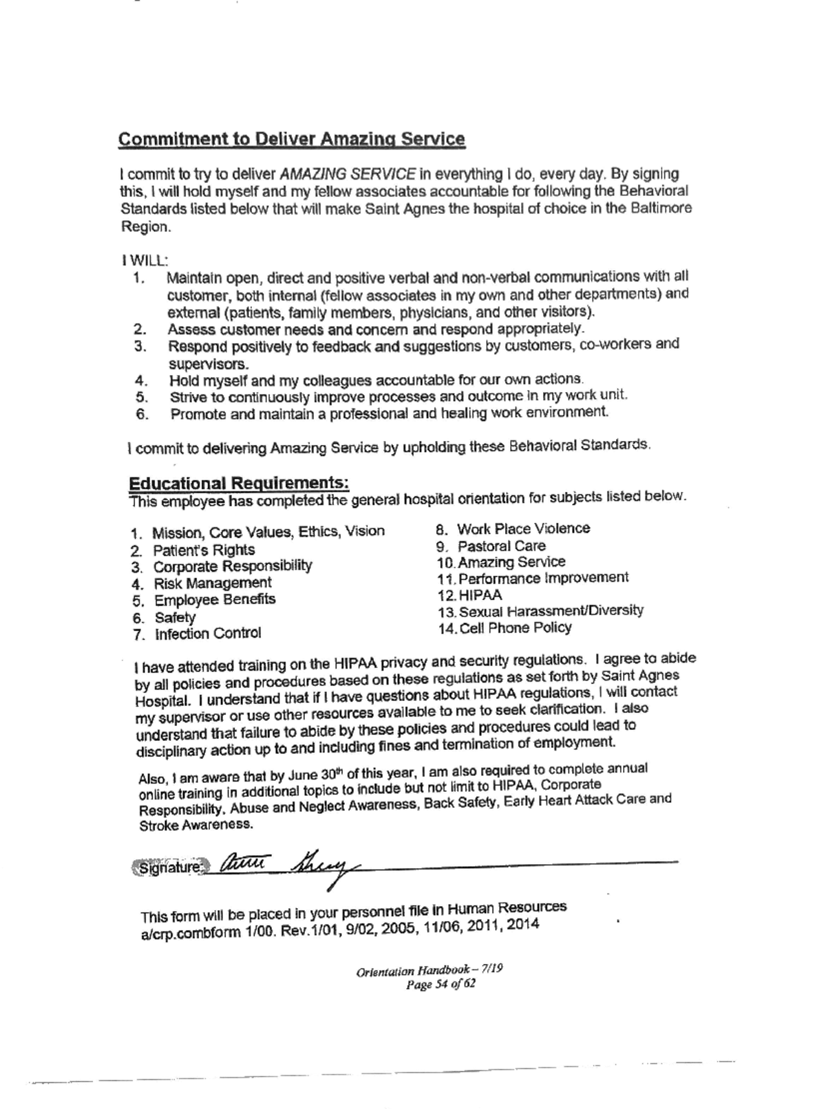 Amazing service commitment pdf - NURN 160 - Studocu