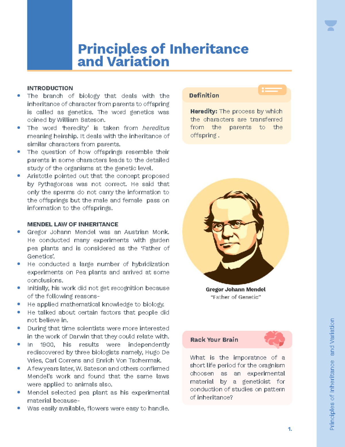 Principles of Inheritance and Variation min - Principles of Inheritance and Variation Principles ...