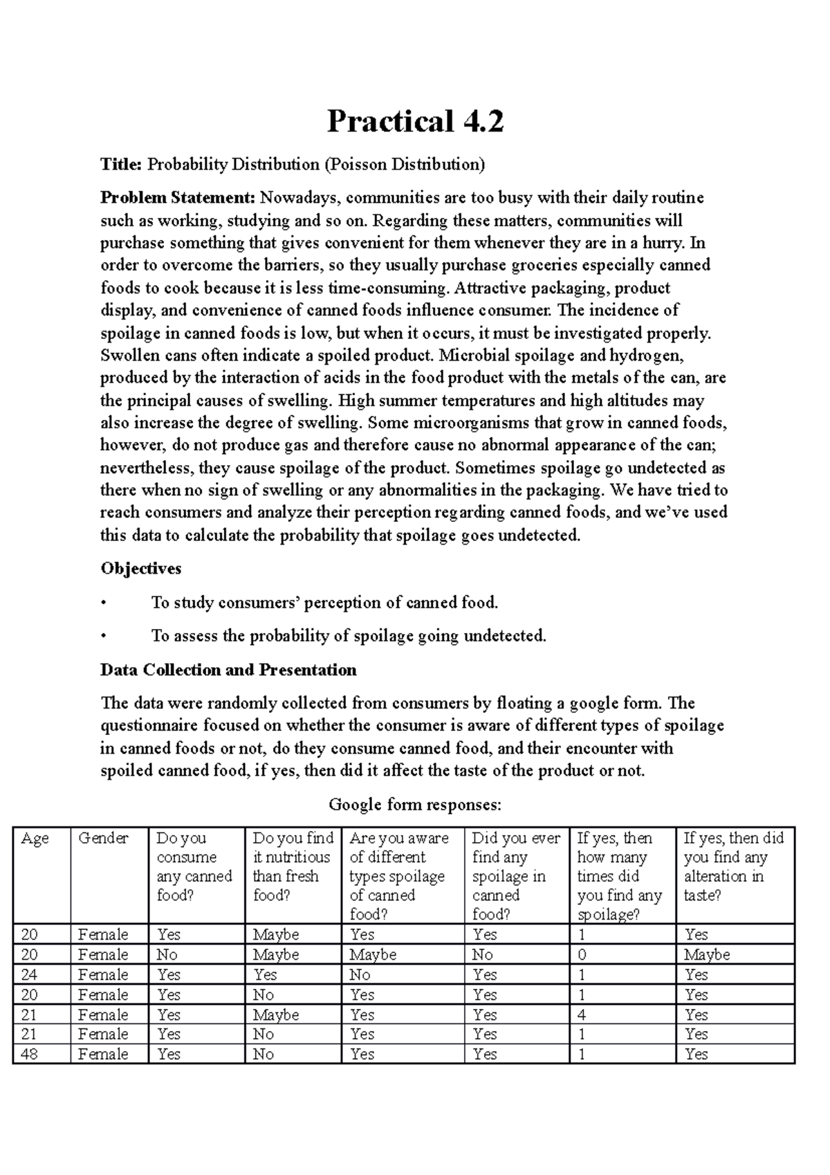 Practical 4 - Practical 4. Title: Probability Distribution (Poisson Distribution) Problem ...