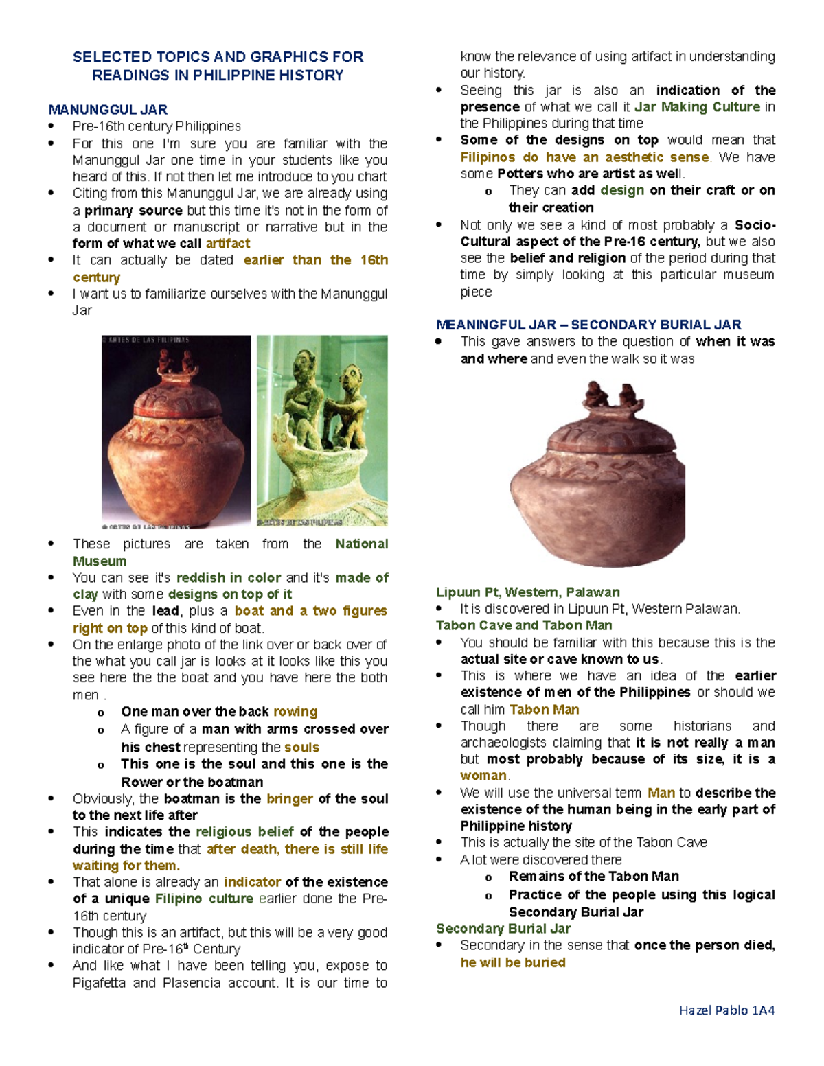 Manunggul Lecture Notes 1 SELECTED TOPICS AND GRAPHICS FOR READINGS