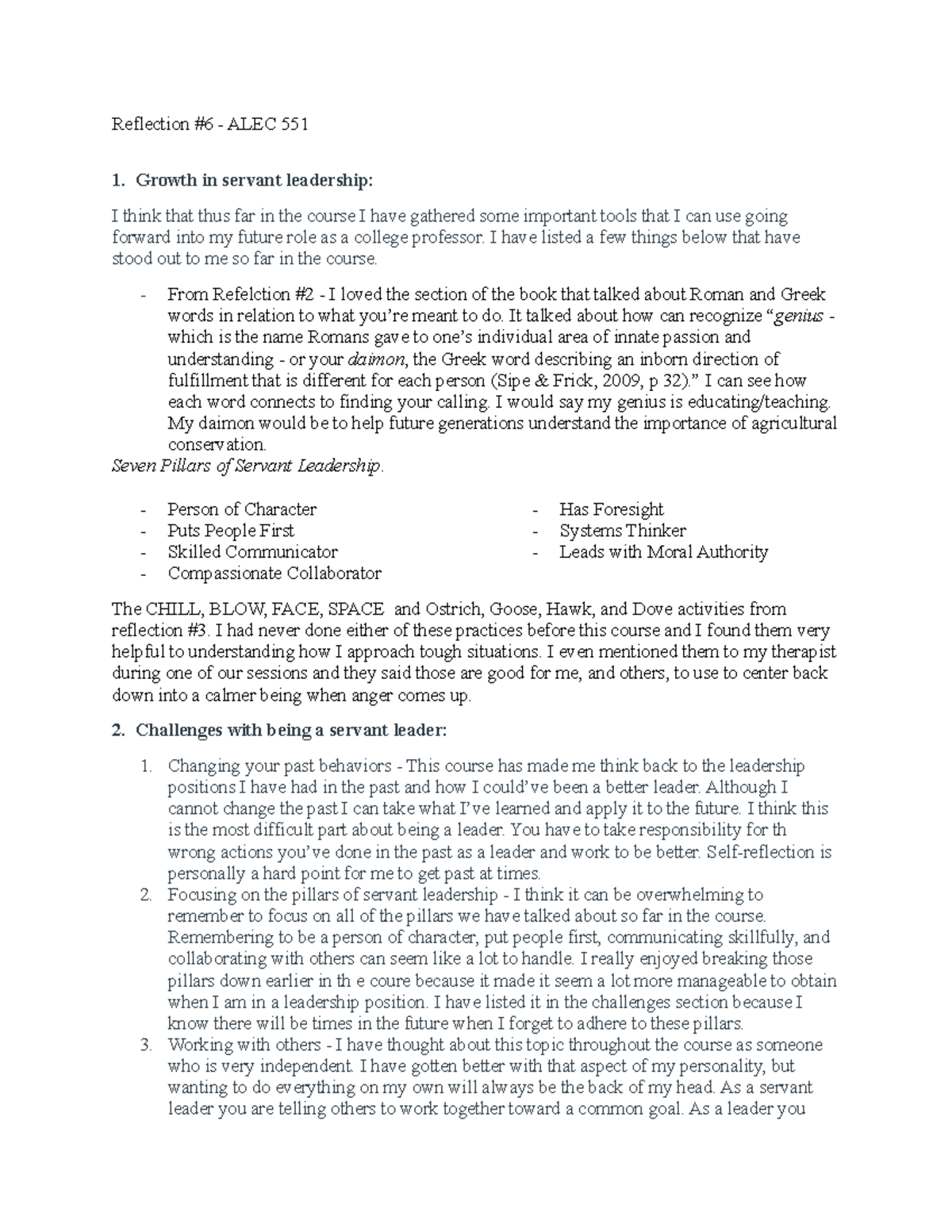 Reflection #6 - ALEC 551 - Reflection #6 - ALEC 551 1. Growth in ...