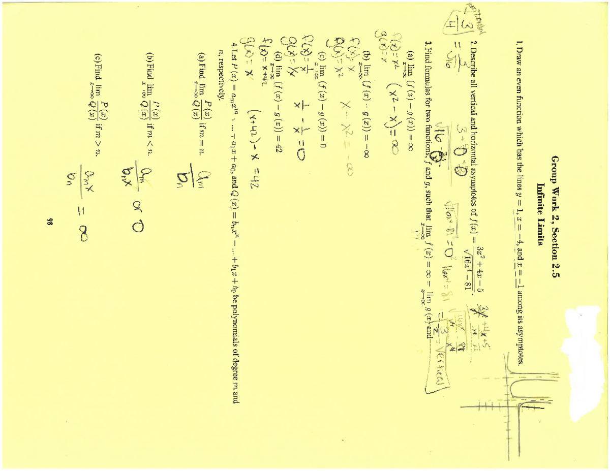 Infinite limits - MATH 220 - Ferris State - Studocu