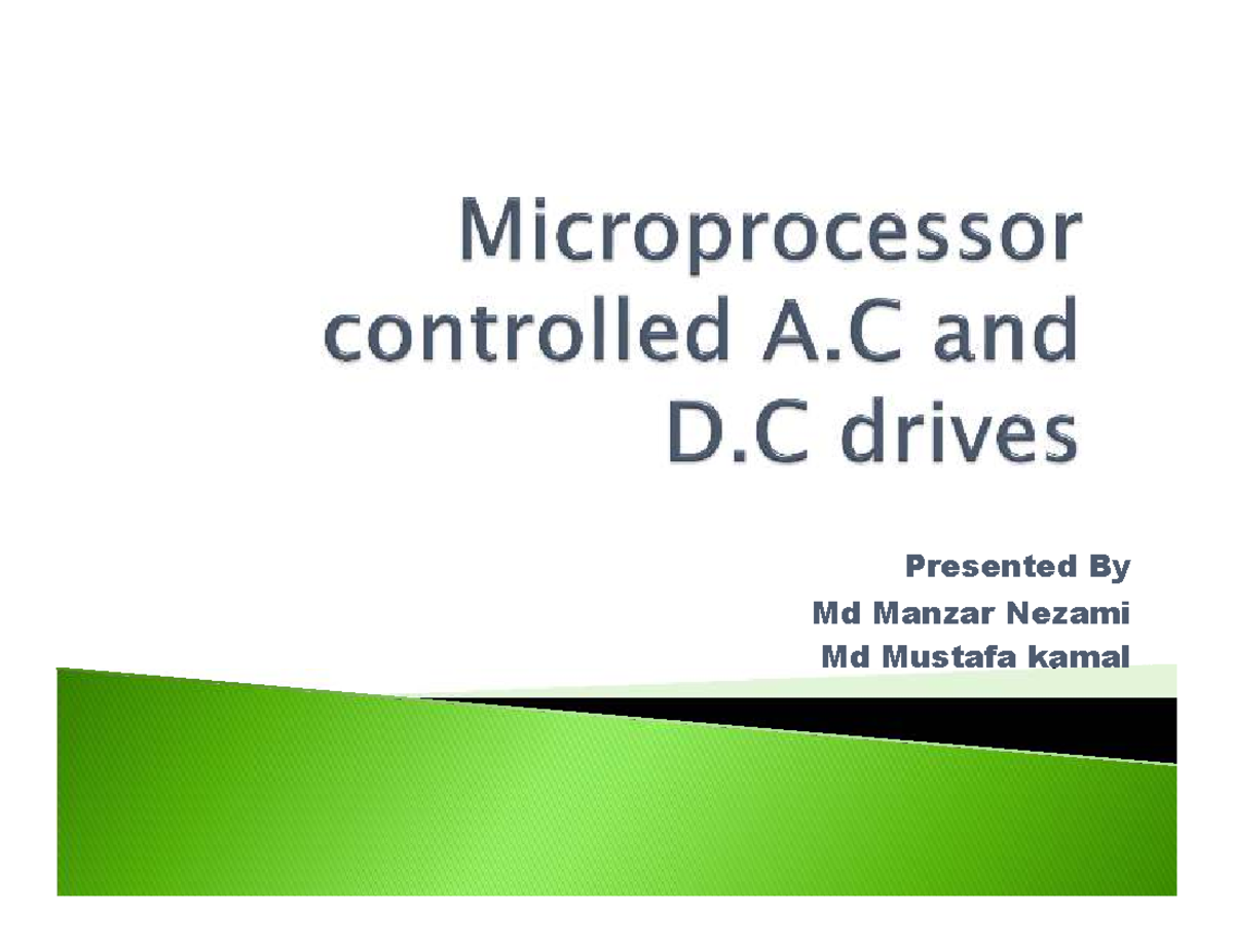 134607333 Microprocessor Controlled Ac and Dc Drives Ppt ...