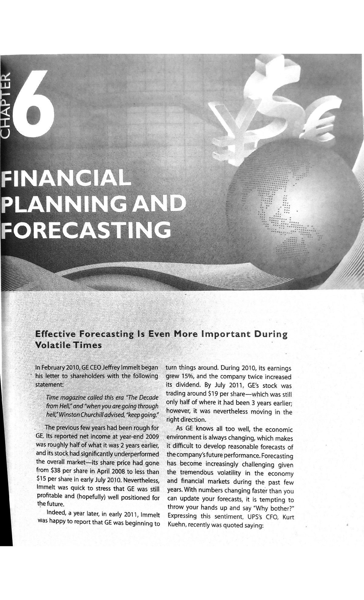 Financial Planning AND Forecasting - 6 FINANCIAL PLANNING AND FORECASTING Effective Forecasting ...