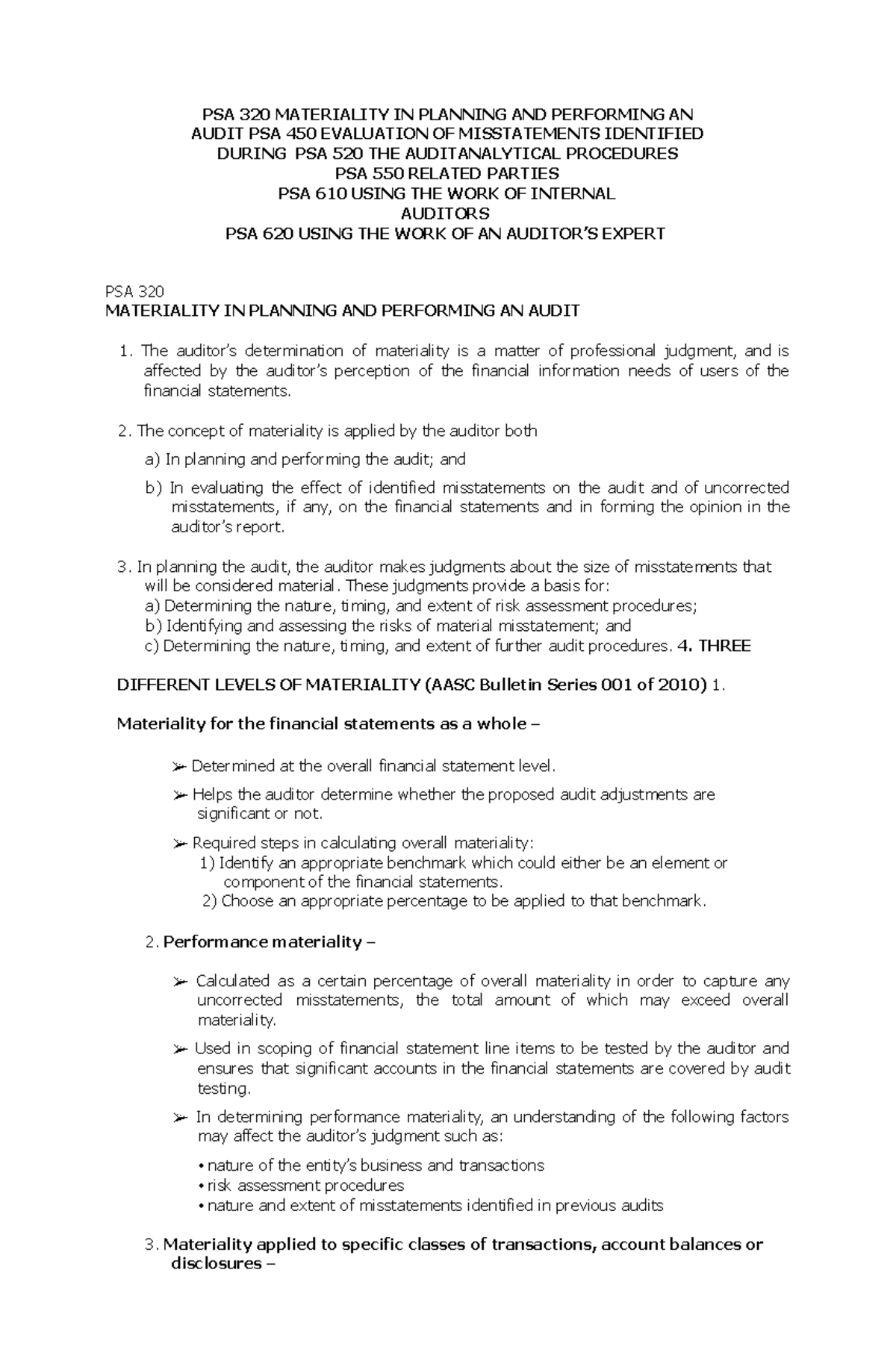 HO5 - ANS BY Paleracio RISE BSA 3A 042223 - PSA 320 MATERIALITY IN ...