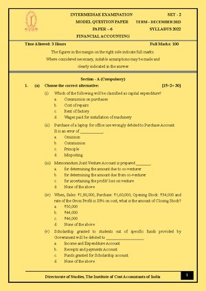 Suggested Answers - Past Year Icmai Papers - Step Fly (GKMX040821 ...