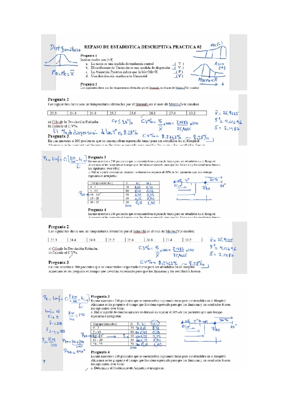 Repaso Pc2 estadistica descriptiva y probabilidades - Studocu