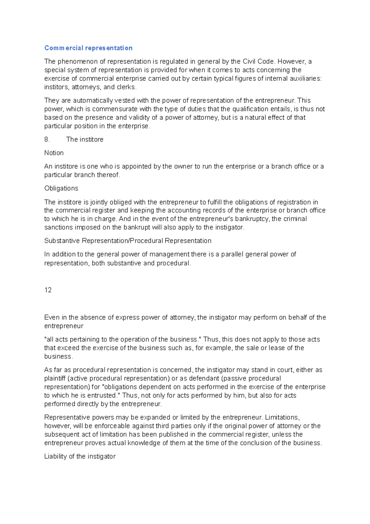 Commercial representation 3 - Commercial representation The phenomenon ...