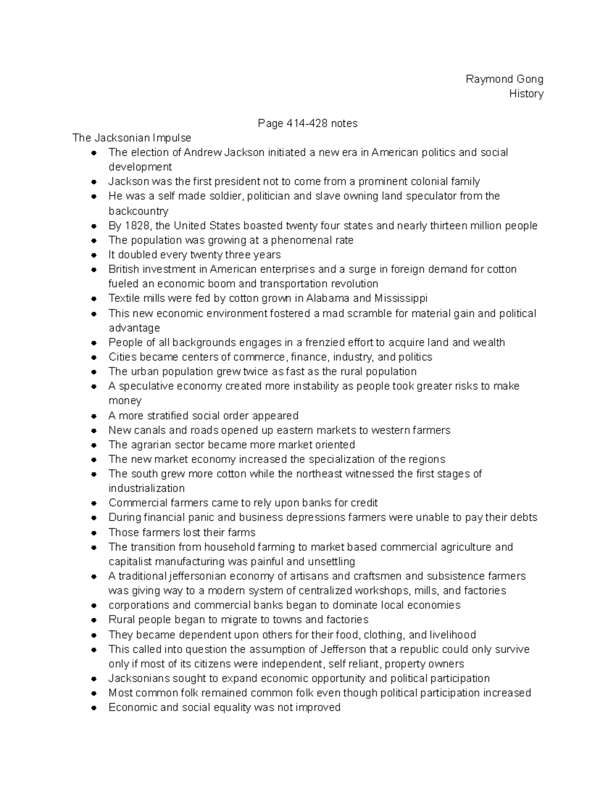 US History p414-428 notes - Raymond Gong History Page 414-428 notes The ...
